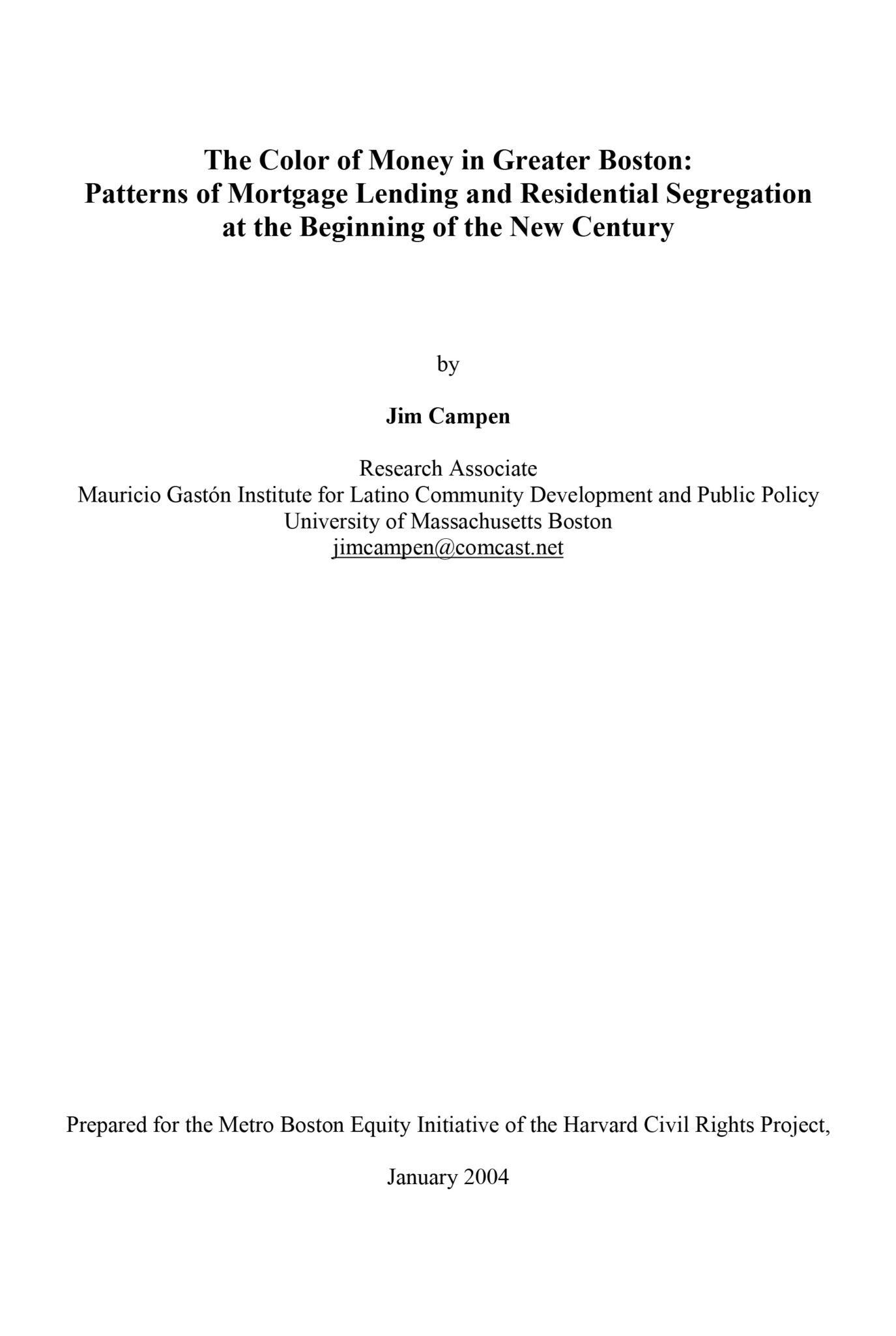 Segregation in Neighborhoods and Schools: Impacts on Minority Children ...