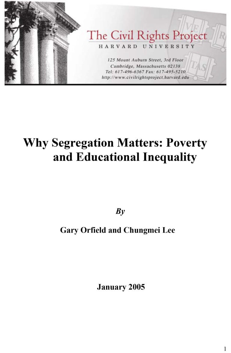 Why Segregation Matters: Poverty and Educational Inequality - The Civil ...