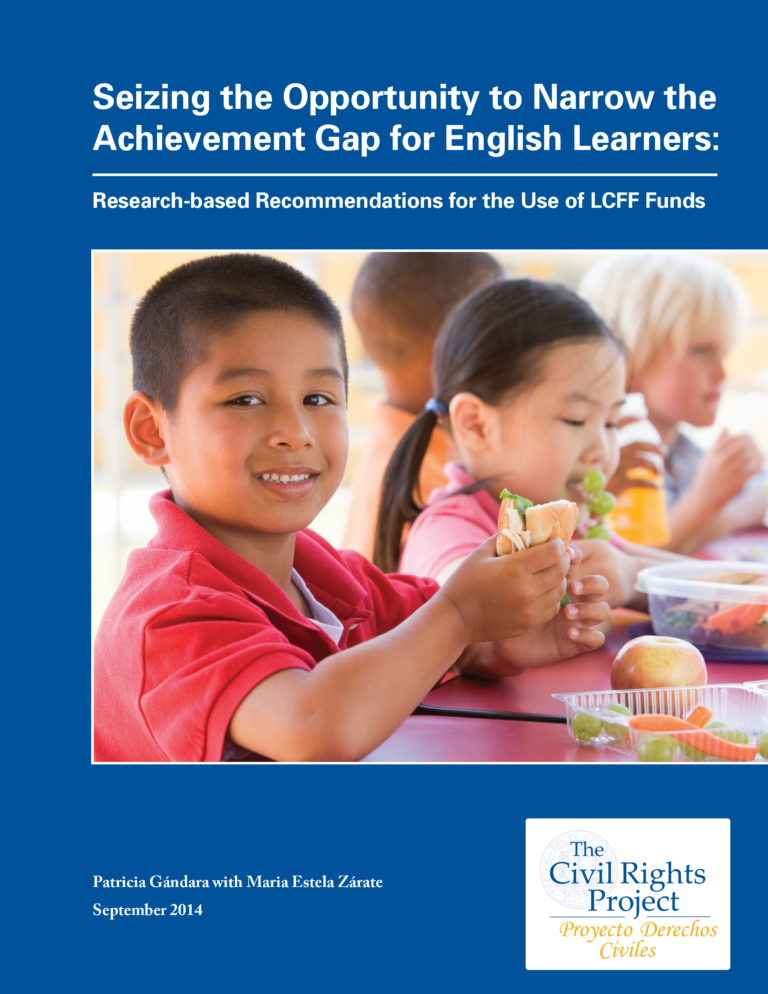 Seizing the Opportunity to Narrow the Achievement Gap for English Learners: Research-based ...