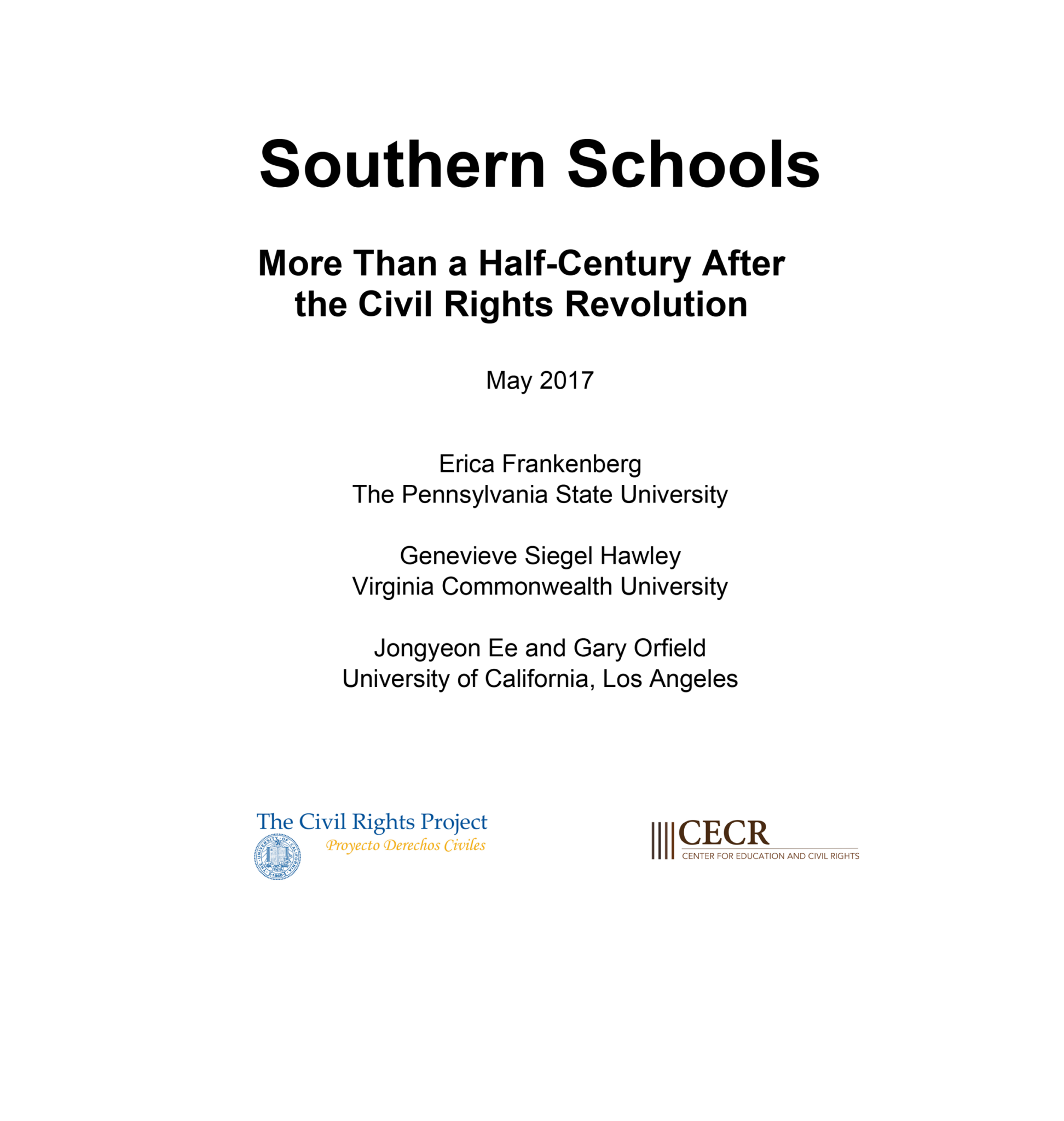 Southern Schools: More Than a Half-Century After the Civil Rights ...