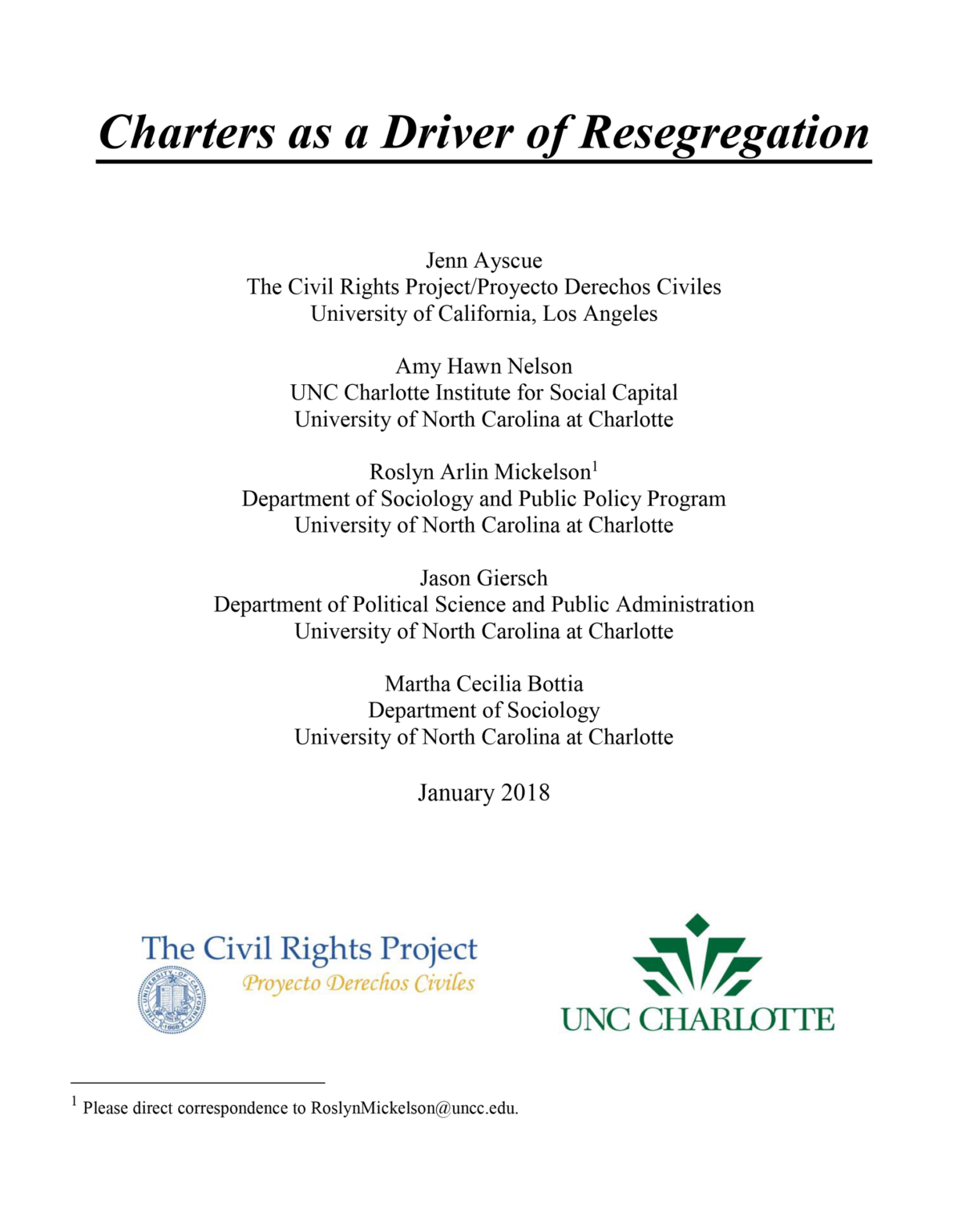 Charters as a Driver of Resegregation - The Civil Rights Project