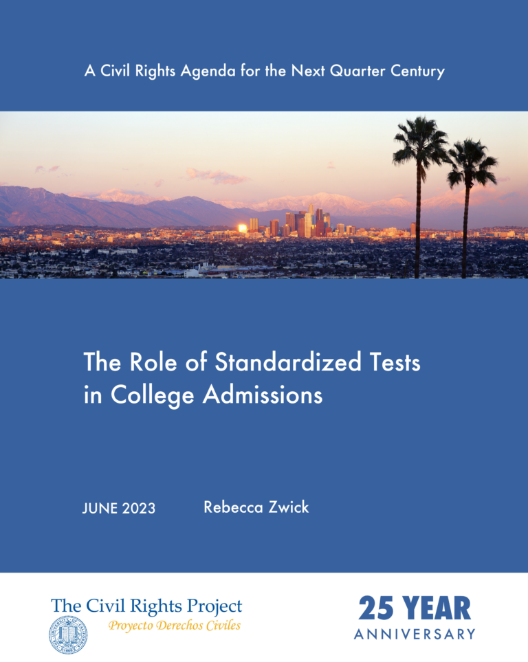 The Role of Standardized Tests in College Admissions - The Civil Rights ...