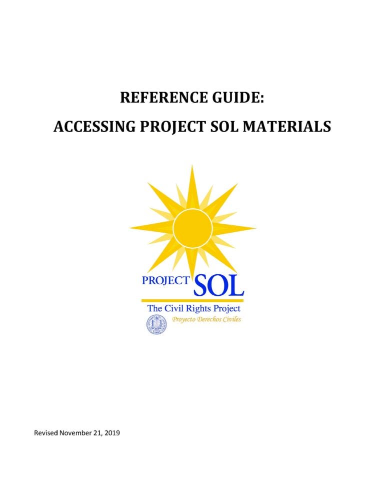 What is Project SOL? - The Civil Rights Project